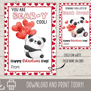 Kids Valentines Cards Instant Digital Download, Printable Kids ...