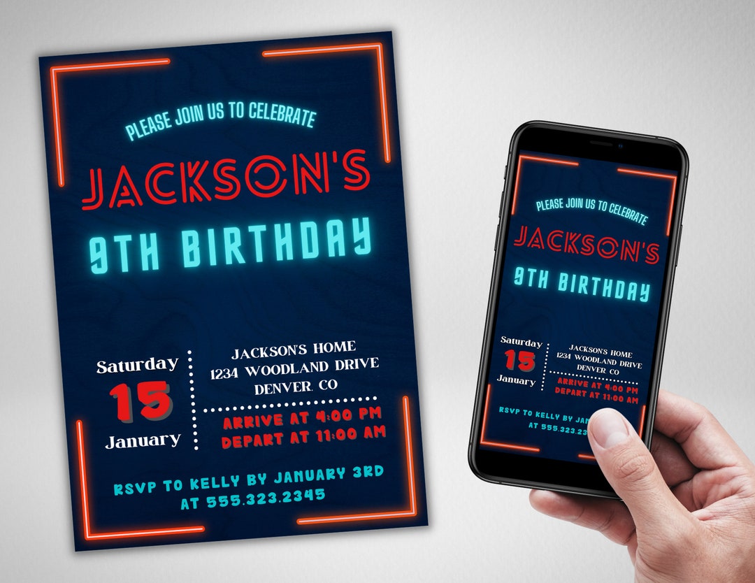 Boy Birthday Invitation Boy Invitation Boy Party Invite Boy Birthday ...