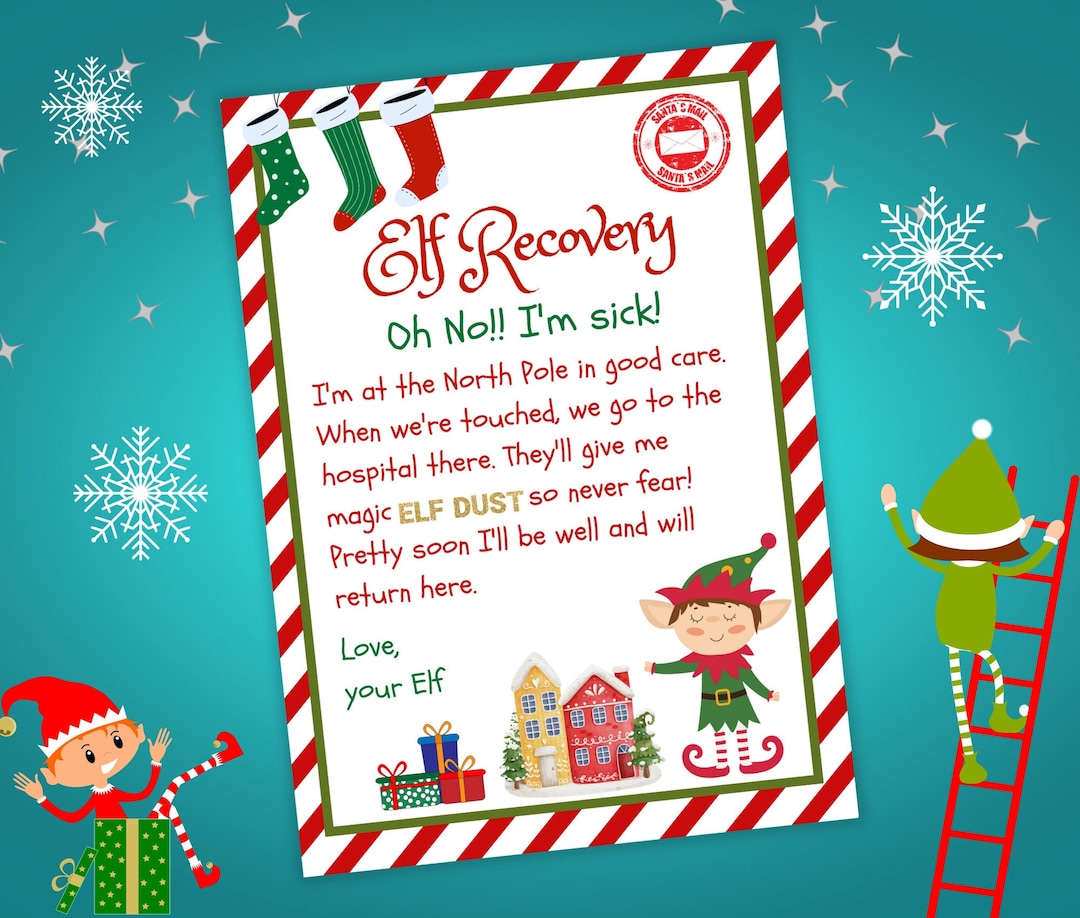 Elf Recovery Letter Elf Notice Letter Elf Activities Elf - Etsy Canada