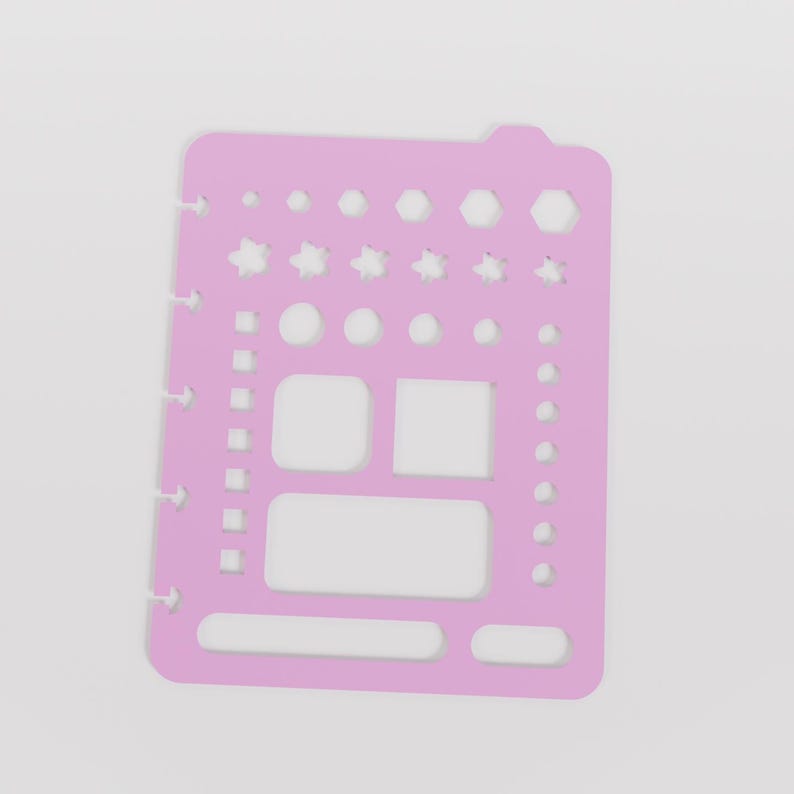 Disc-bound Stencil Dividers -- Quarter-notebook -- (digital File) - Etsy
