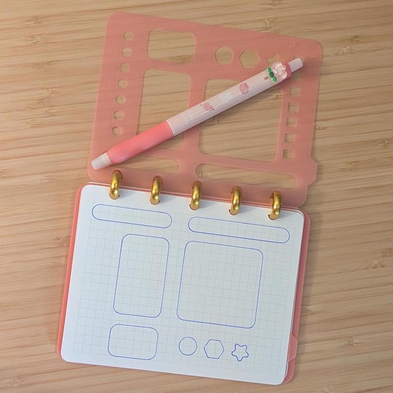 Disc-bound Stencil Dividers -- Quarter-notebook -- (digital File) - Etsy