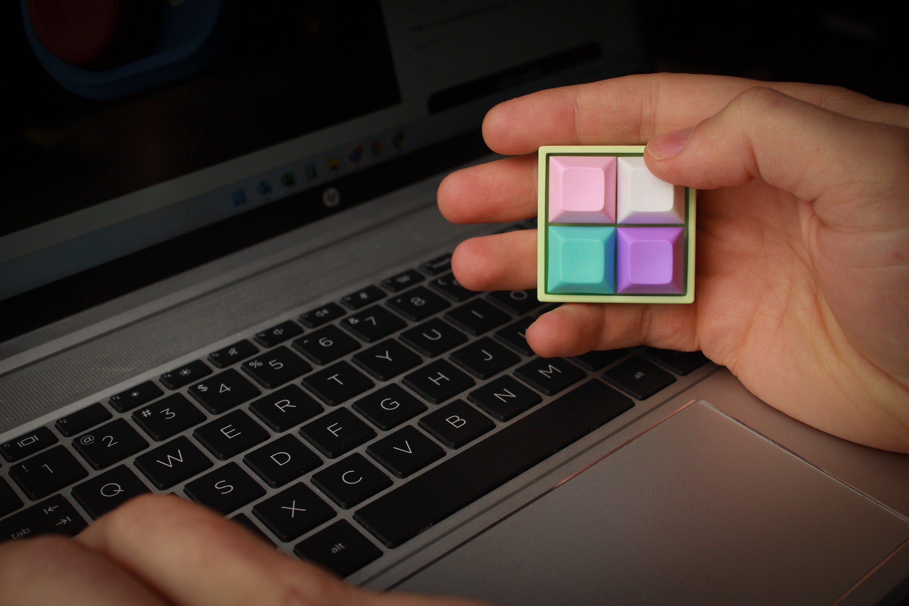 4 Key Square Keyboard Fidget Toy Customizable Desktop Keycap - Etsy ...