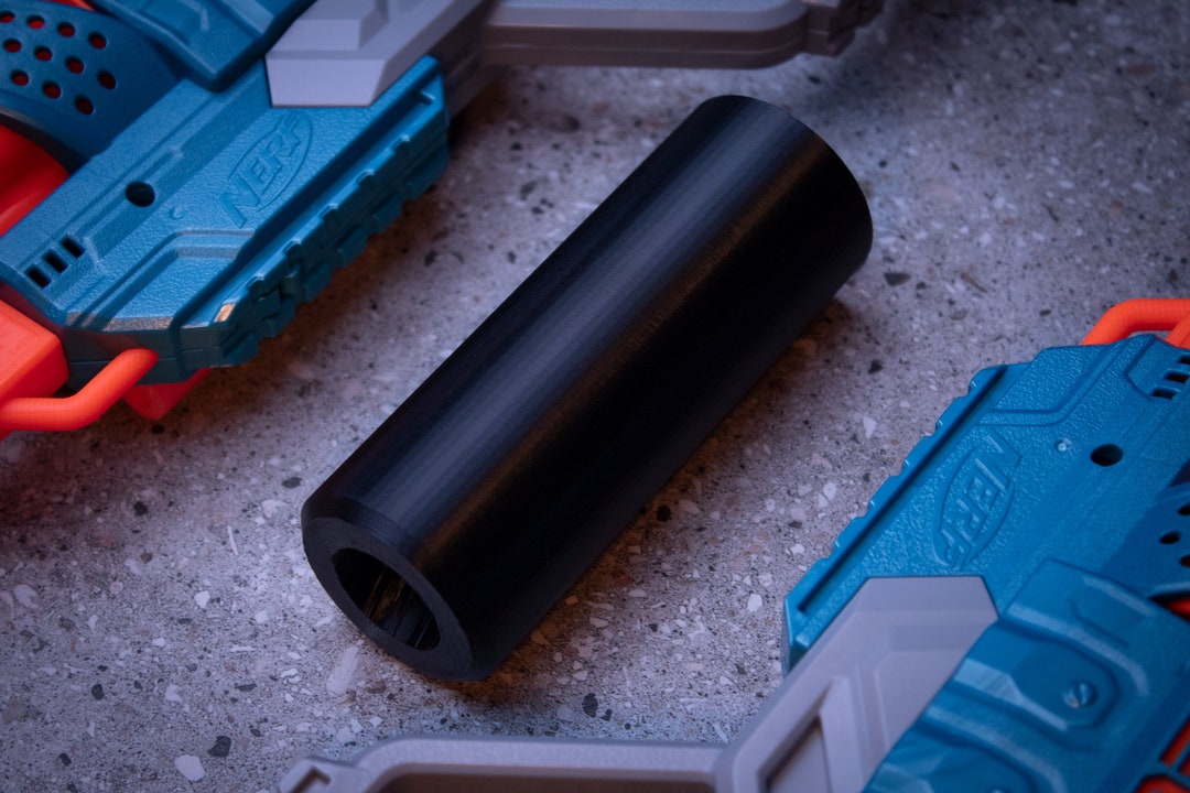 3D Printed Nerf Gun Suppressor, Nerf Elite 2.0 Series Accessories ...