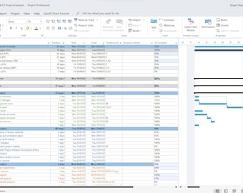 Excel Gantt Charts - Etsy UK