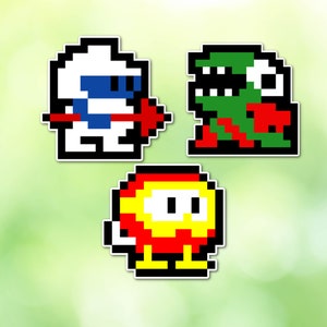 Set of 3 2.5" Dig Dug Vintage Retro Arcade Video Games Laminated ...