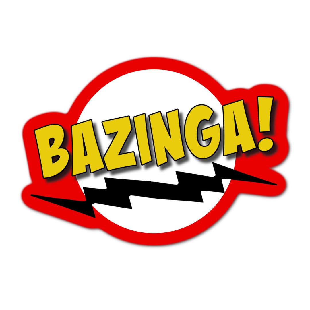 3.25 Bazinga Retro Comic Style Laminated Sticker Decal Laptop Gift for ...