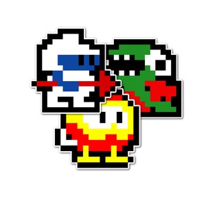 Set of 3 2.5" Dig Dug Vintage Retro Arcade Video Games Laminated ...