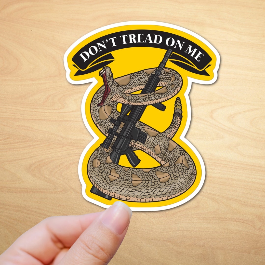 3.5 Don't Tread on Me Second Amendment Rights Freedom Yellow American ...