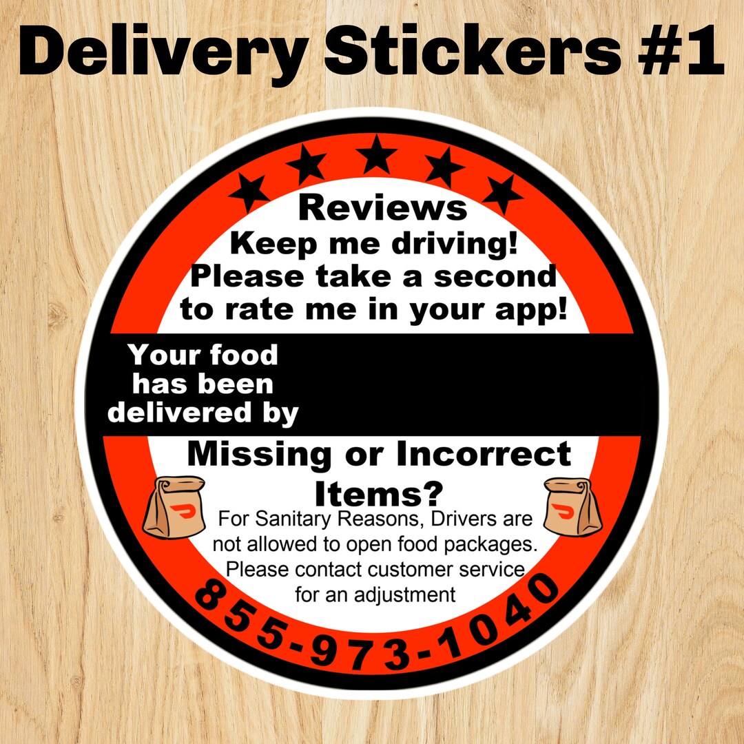 Set of 96 Delivery Driver Review Stickers Delivery Gig Work Car Vehicle ...