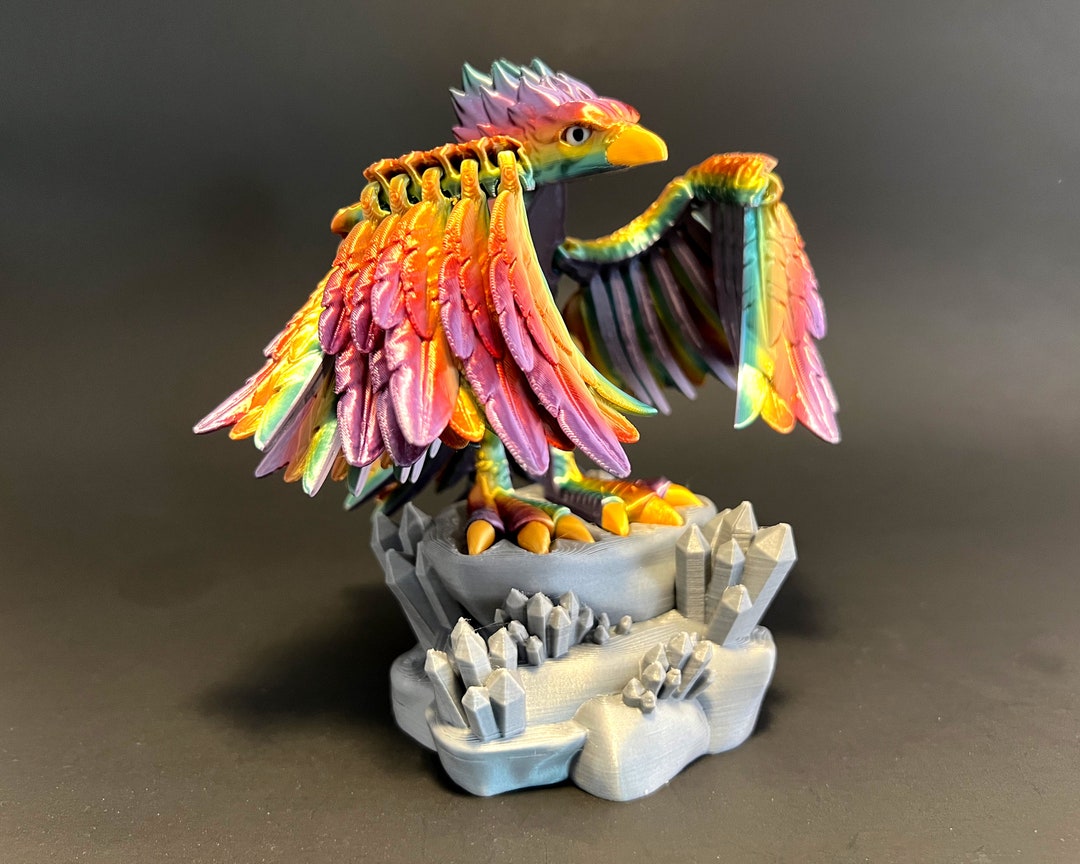 Flexi Phoenix - Articulated 3D Printed Flexi Fidget Sensory Animal - Etsy