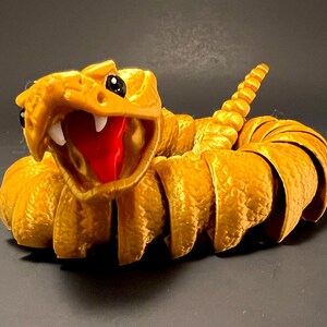 Rattlesnake Articulated 3D Printed Flexi Fidget Rattle Snake Sensory ...