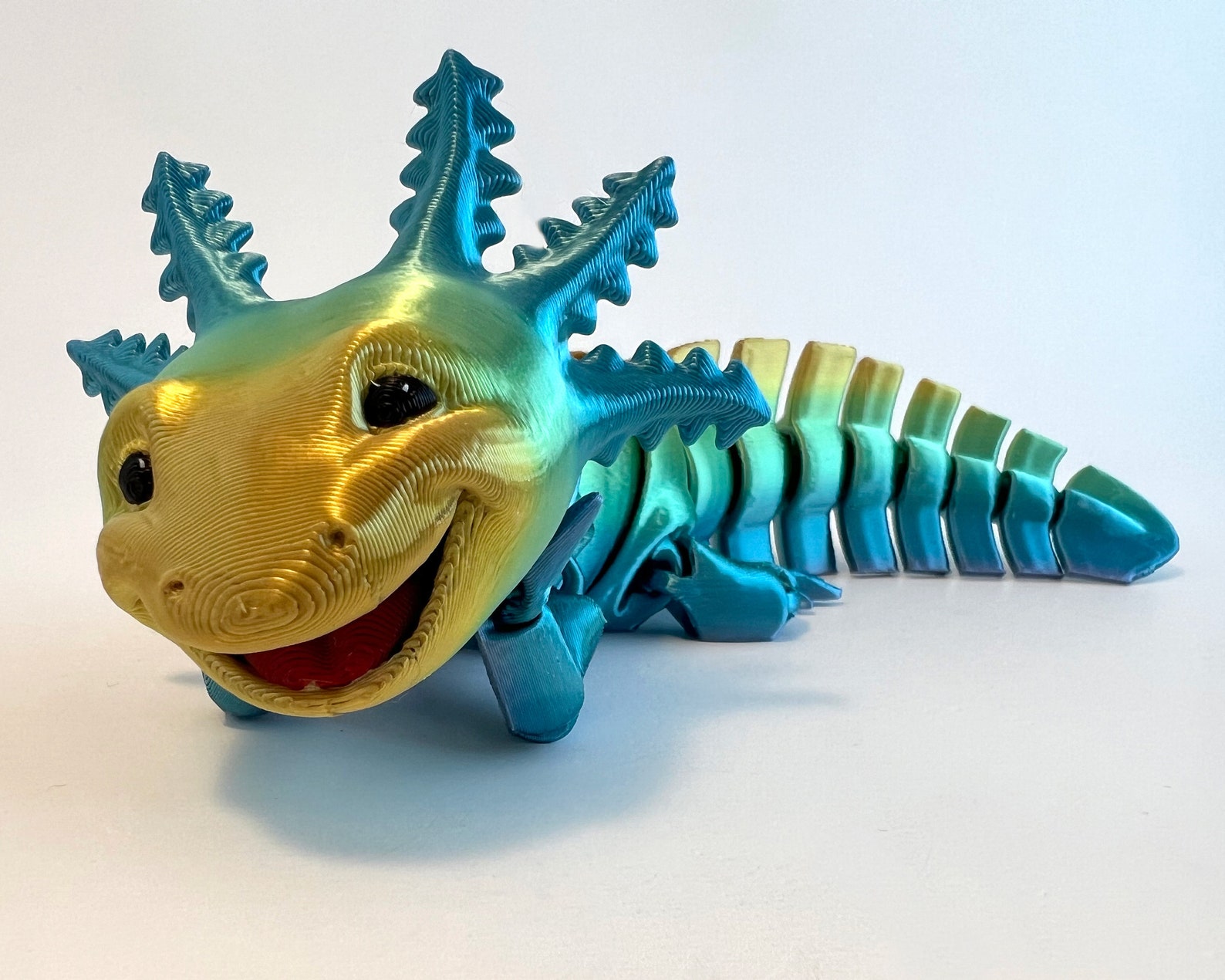 Axolotl Big Smile Edition Articulated 3D Printed Fidget Toy - Etsy