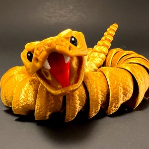 Rattlesnake Articulated 3D Printed Flexi Fidget Rattle Snake Sensory ...