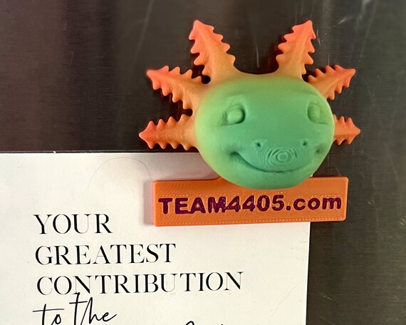 Axolotl Personalized Magnet 3D Printed Design by Matmire Makes - Etsy