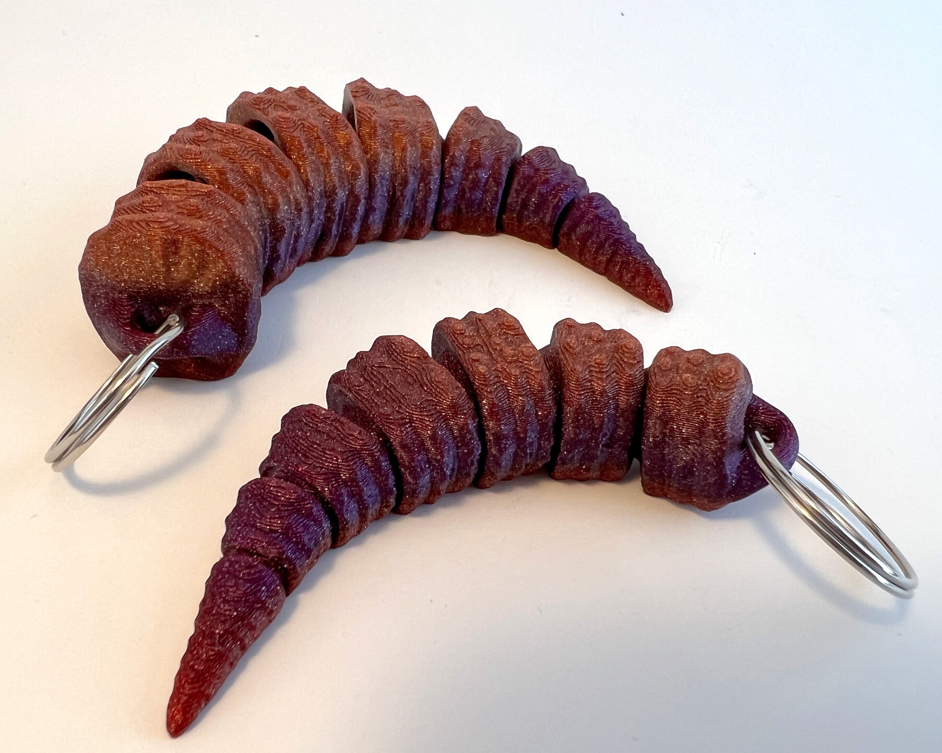 Leopard Gecko Tail Keychain Articulated 3D Printed Fidget - Etsy