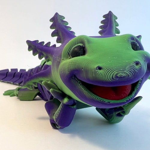 Axolotl Big Smile Edition Articulated 3D Printed Fidget Toy - Etsy ...