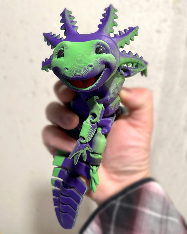 Axolotl Big Smile Edition - Articulated 3D Printed Fidget Toy Design by ...