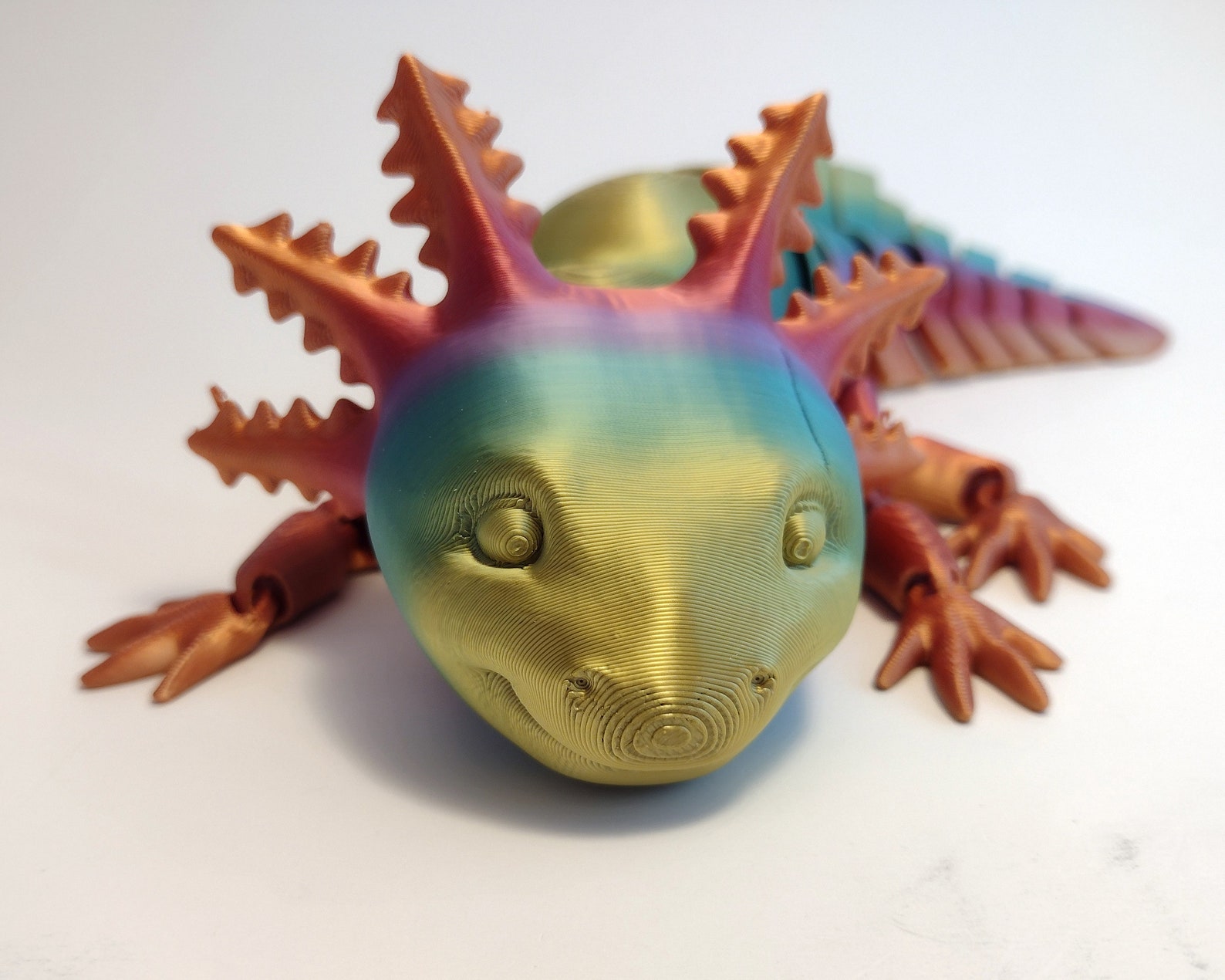 Axolotl Adorable Articulated 3D Printed Fidget Toy Design by - Etsy