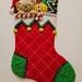 Finished Bucilla Christmas Stocking Holiday Teddy - Etsy