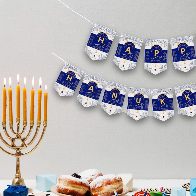 Printable Hanukah Sign - Etsy UK