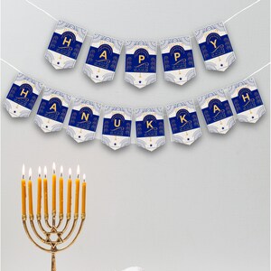 Happy Hanukkah Banner Hanukkah Decor Hanukkah Party Hanukkah Sign ...