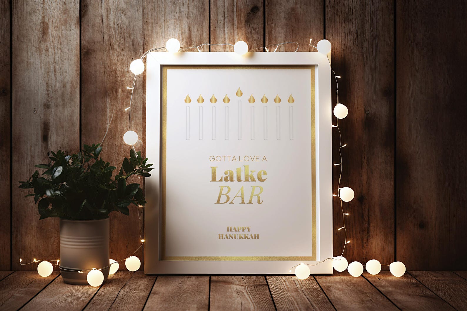HANUKKAH LATKE BAR Printable Sign, Happy Hanukkah Party Sign M29 - Etsy