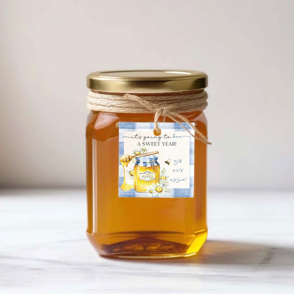 Honey Jar Favor Tag for Rosh Hashana Jewish Sweet New Year Shana Tova ...