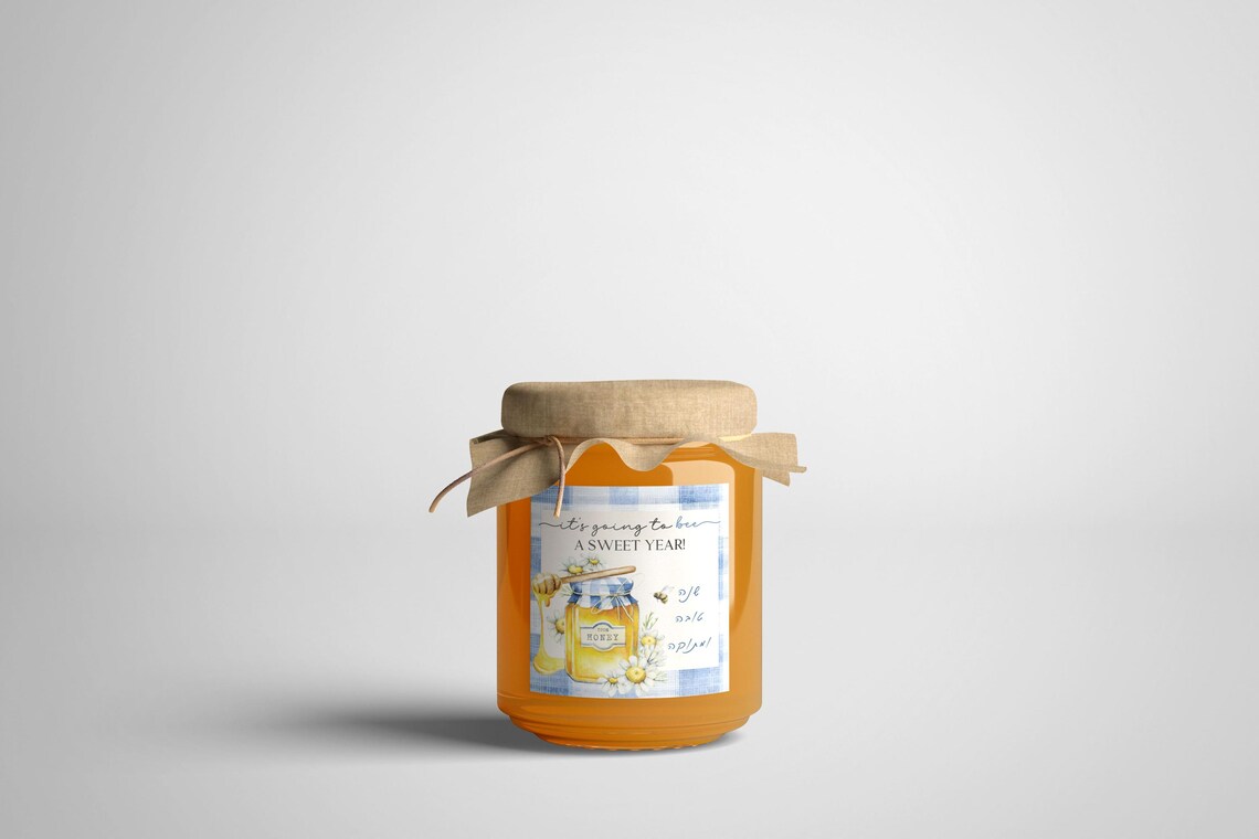 Honey Jar Favor Tag for Rosh Hashana Jewish Sweet New Year Shana Tova ...