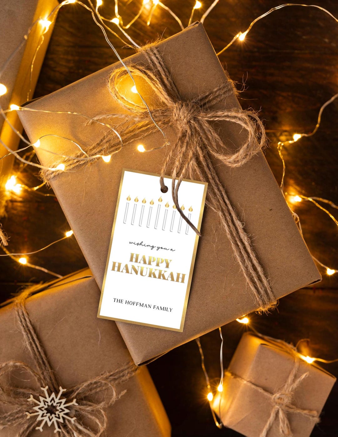 Happy Hanukkah Gift Tag, Party Favor Tags, Chanukah Party Decor Tag ...