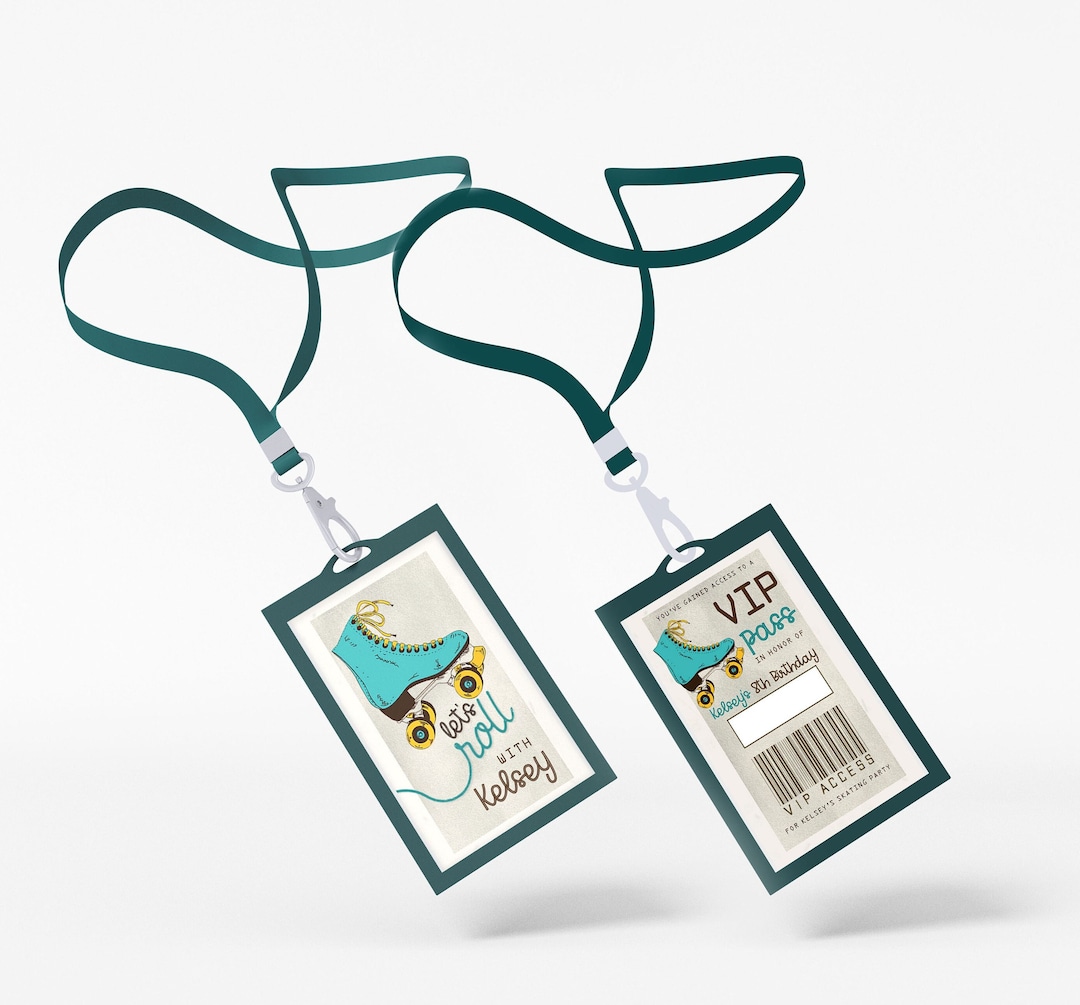 Retro Roller Skate VIP Passes, Let the Good Times Roll Birthday VIP ...