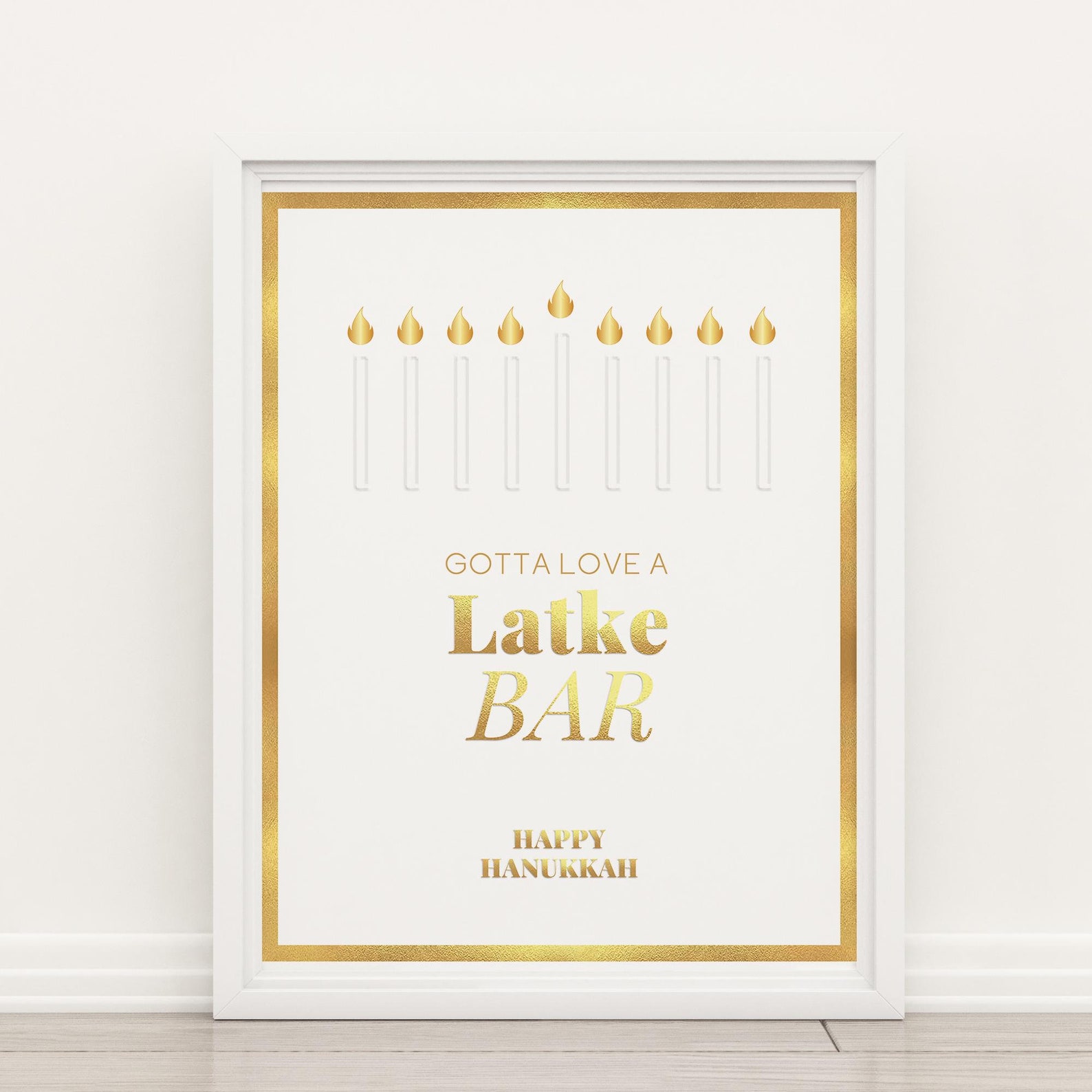HANUKKAH LATKE BAR Printable Sign, Happy Hanukkah Party Sign M29 - Etsy