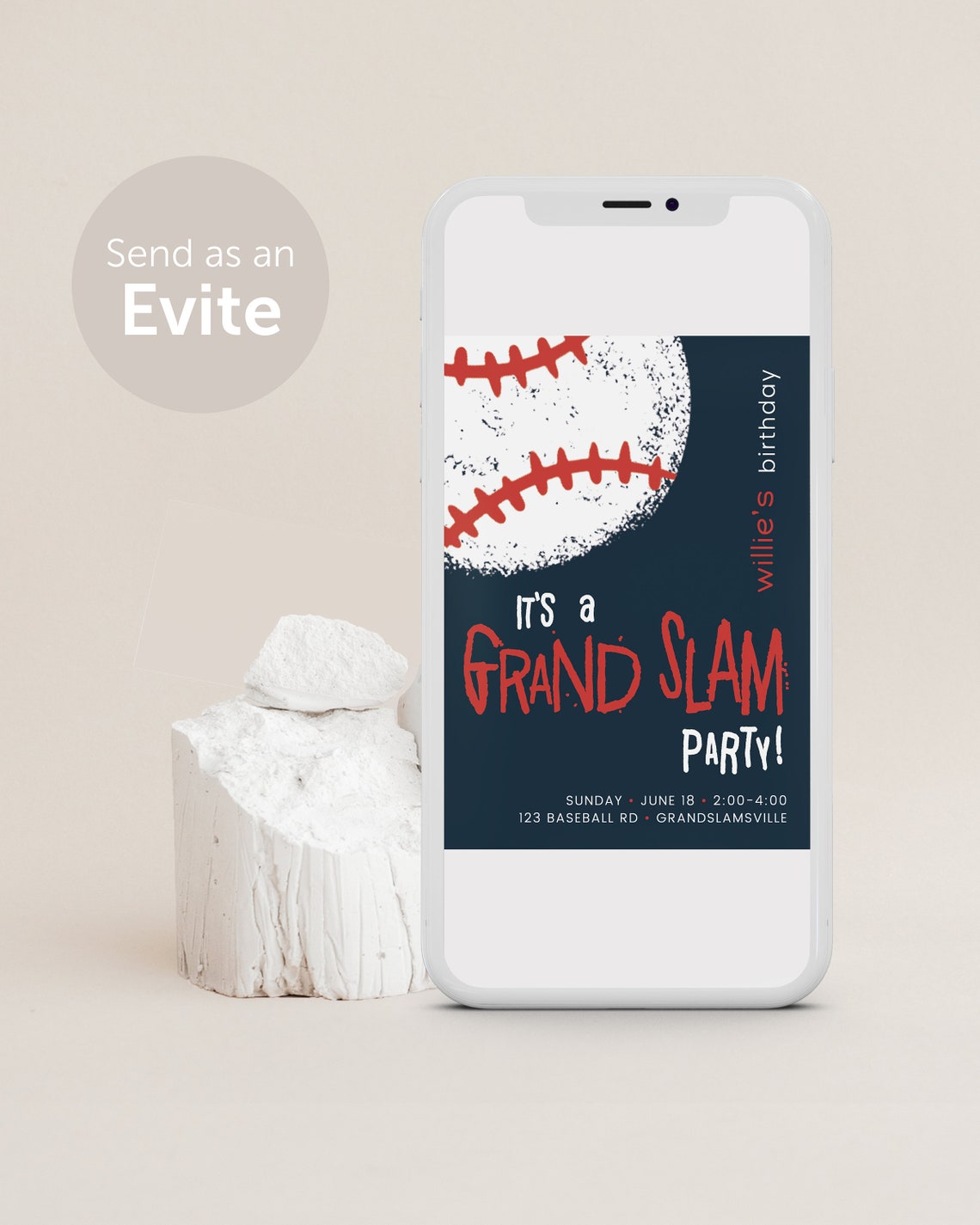 It's a Grand Slam Party Invitation, Baseball Party Invitation, Grand ...
