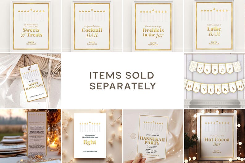 HANUKKAH LATKE BAR Printable Sign, Happy Hanukkah Party Sign M29 - Etsy
