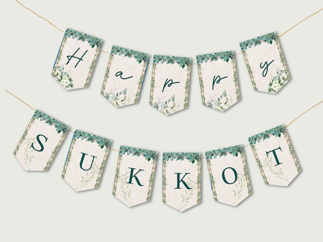 Sukkot Decoration, Printable, Sukkot Banner, Sukka Sign, Happy Sukkot ...