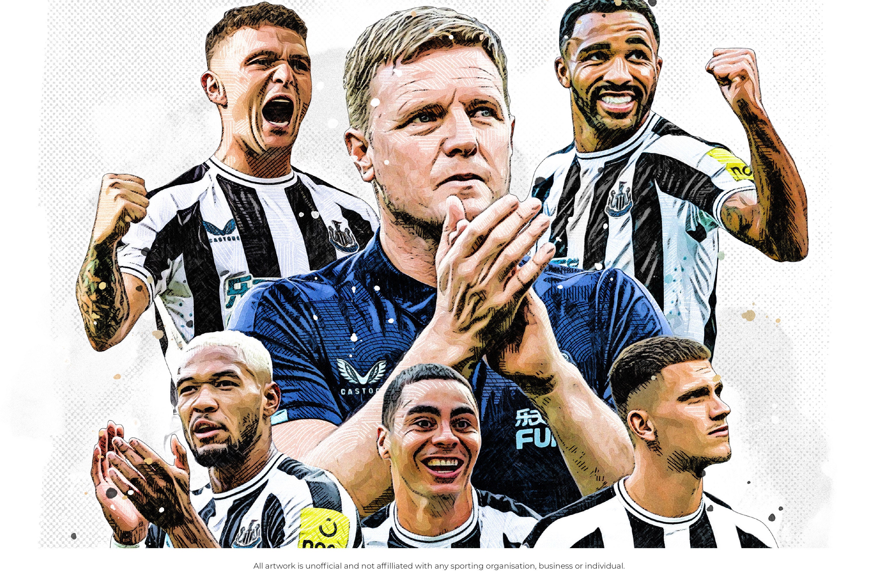 Newcastle 2022/23 Team Print // Football Poster // Premier - Etsy Australia