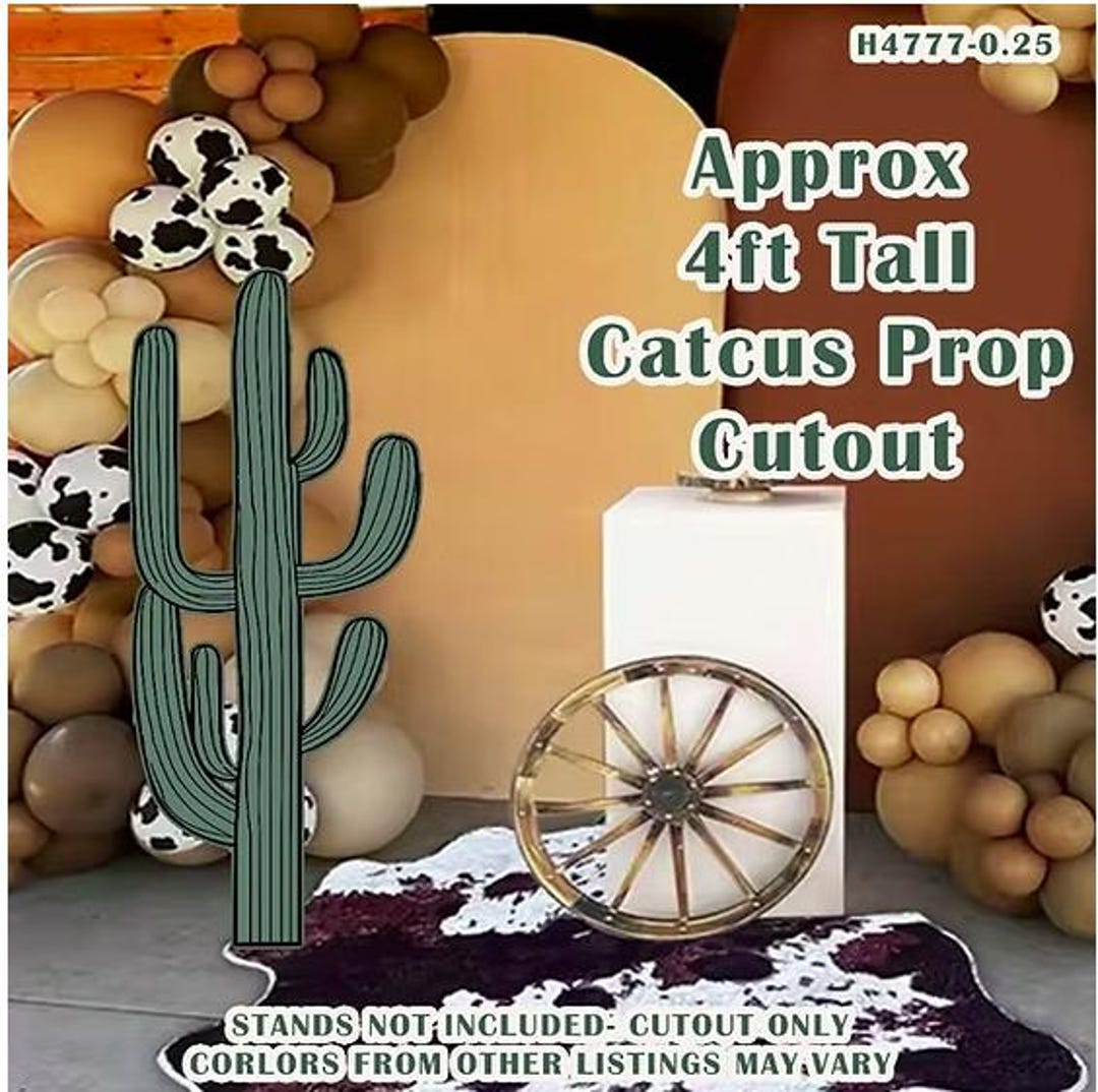 H4777 4ft Tall Cactus Prop Cutout - Etsy