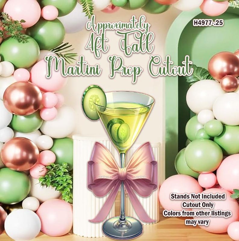 H4977 4ft Tall MARTINI PROP Cutout - Etsy