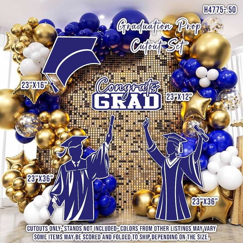 H4775 Graduation Prop Cutout Set - Etsy