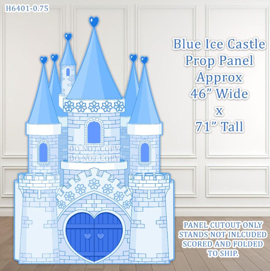 H6401 Blue Ice Castle Prop Panel. Stand Not Included. Scored to Ship ...
