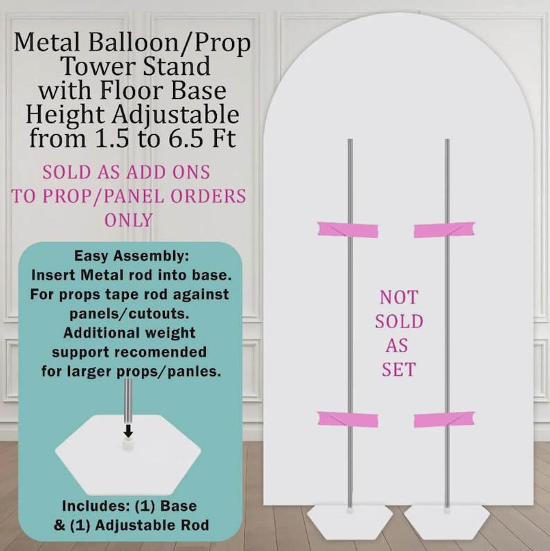 Balloon / Prop Adjustable Stand. Sold Only as ADD on to Prop Cut Outs ...