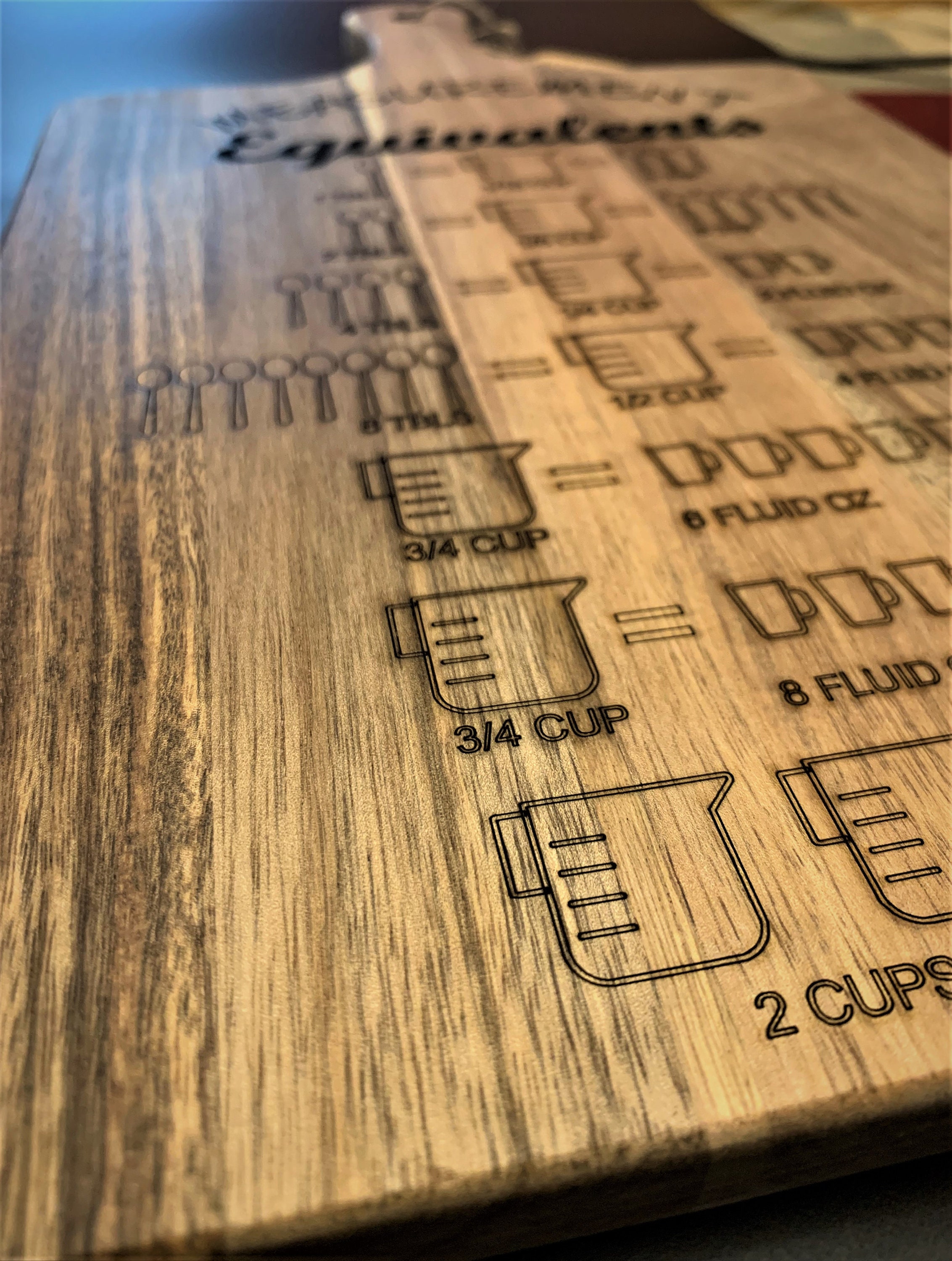 Measurement Equivalents Cutting Board - Etsy
