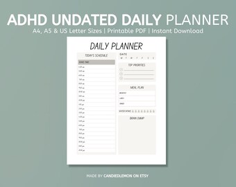 ADHD Planner Adults ADHD Daily Checklist Bundle for Planning - Etsy
