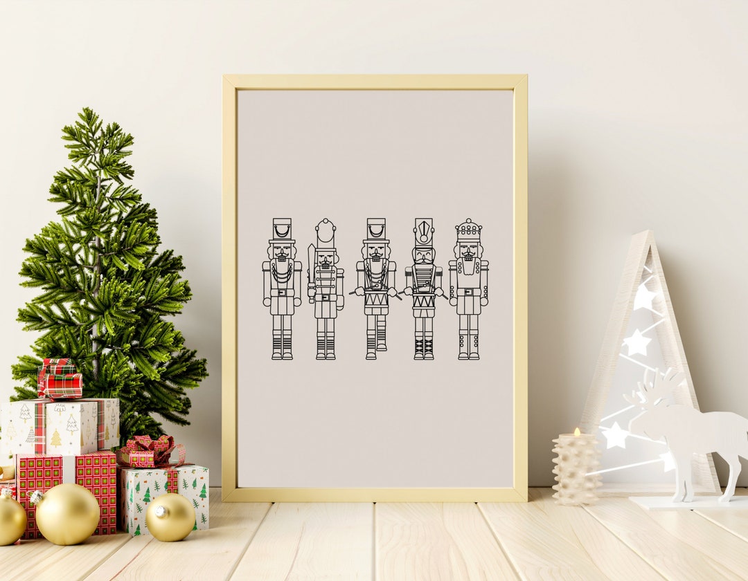 Nutcracker Print Christmas Downloadable Prints Minimalist Christmas ...