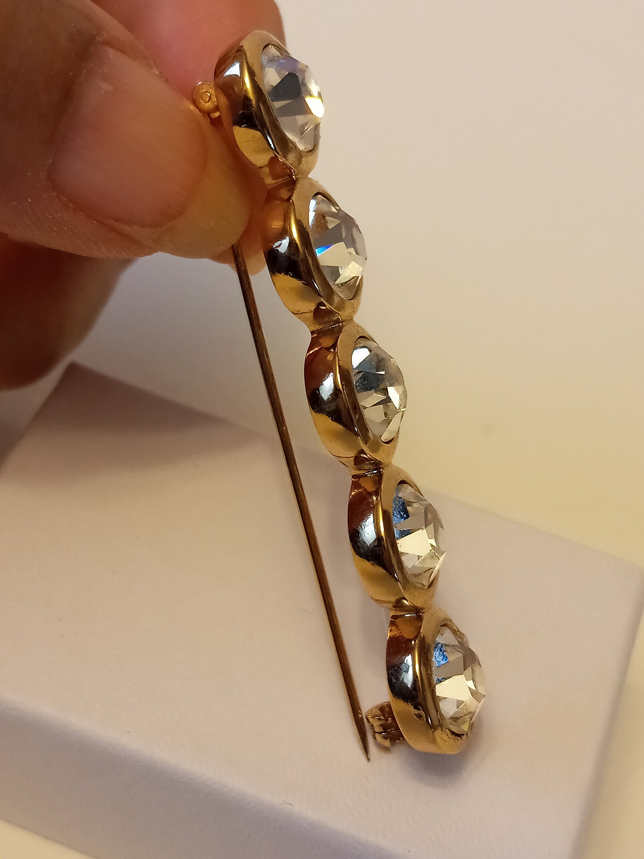 Christian Dior Clear Round Crystal Brooch Pin. Mint - Etsy
