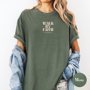 Walk by Faith Shirt, Comfort Colors, Christian Apparel, Unisex ...
