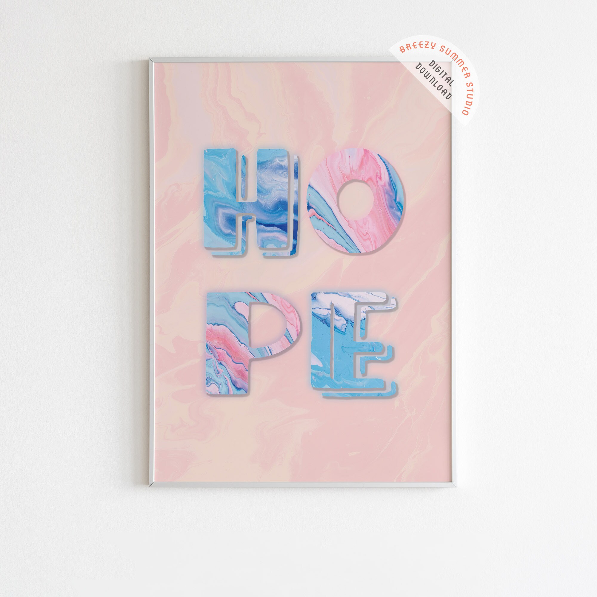 Hope Digital Art Motivational Poster Home Room Decor Wall Decor Wall ...