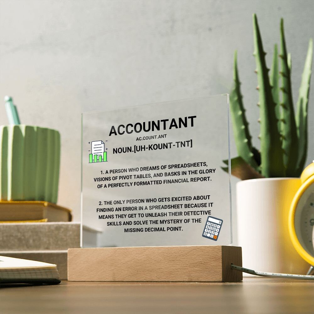 Funny Accountant Definition Desk Decor Sign, Christmas Gift for ...