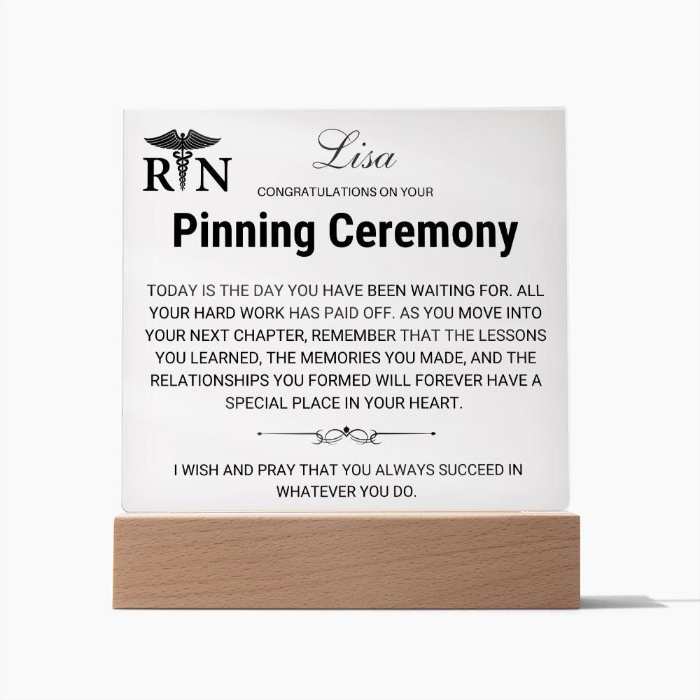 Personalized Custom Pinning Ceremony Plaque Gift, RN LPN Nurse ...