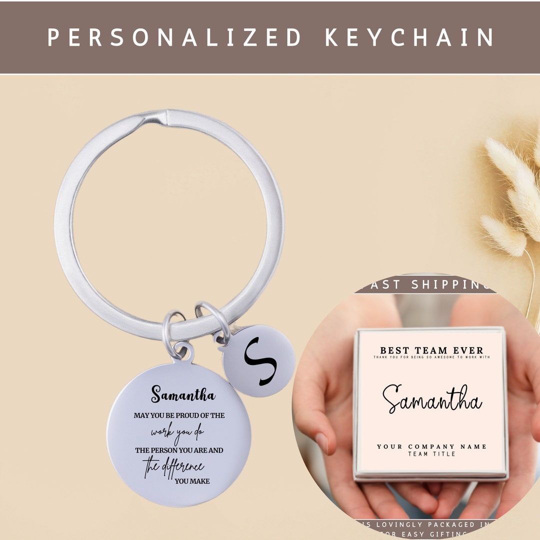 Personalized Coworker Keychain Gift, Colleague Employee Appreciation ...