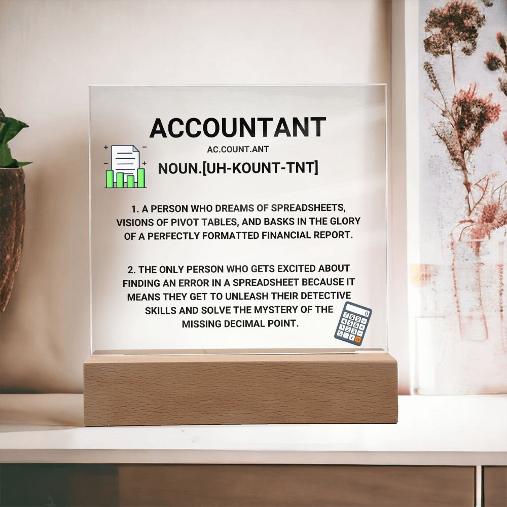 Funny Accountant Definition Desk Decor Sign, Christmas Gift for ...